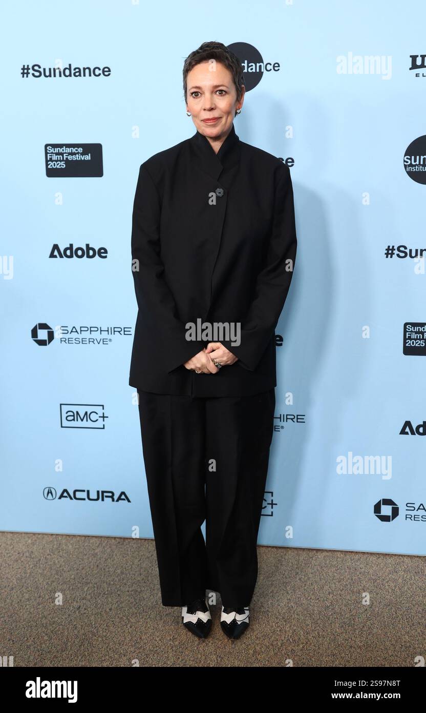Olivia Colman arriving to the “Jimpa” premiere during the 2025 Sundance ...
