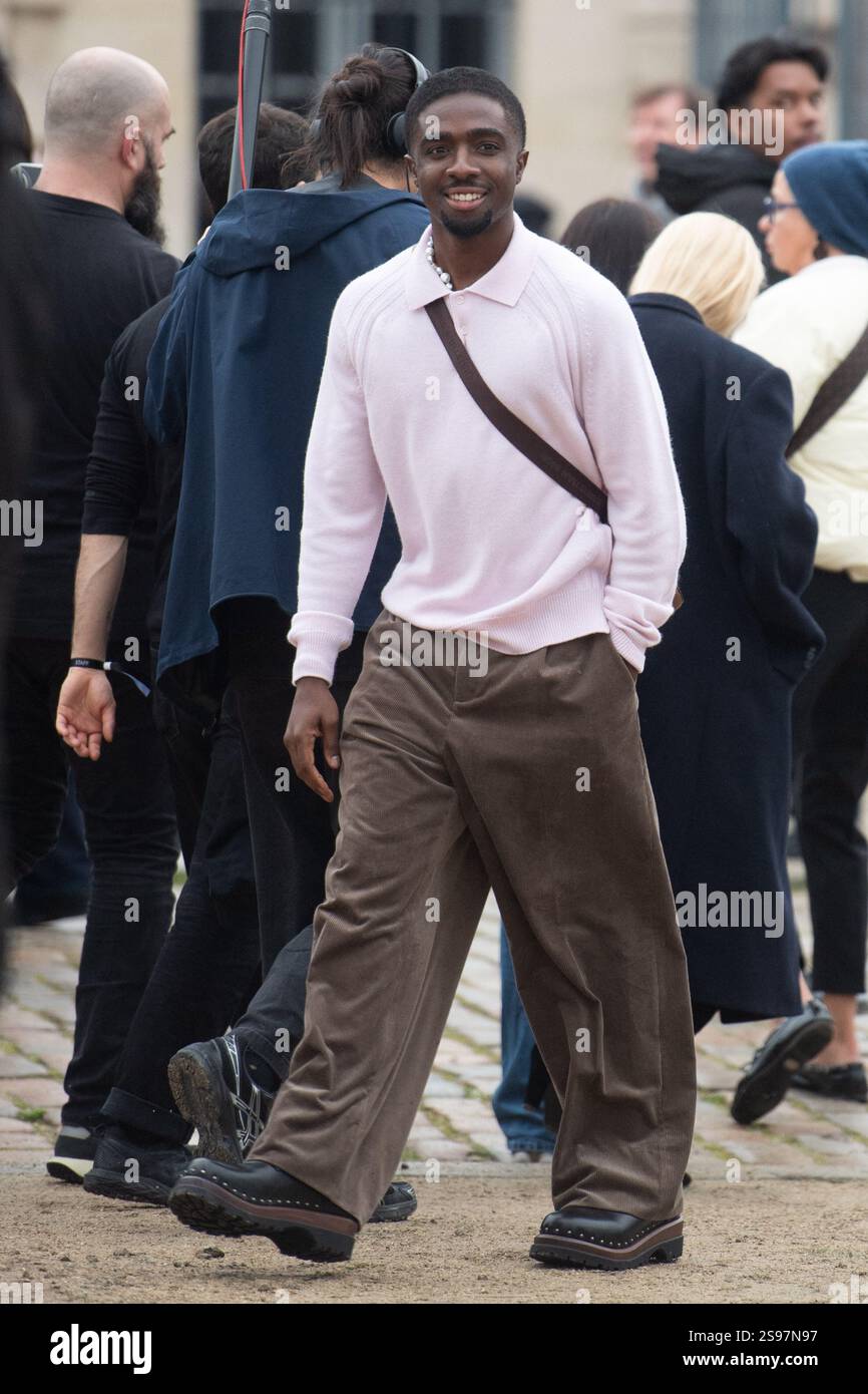 Caleb McLaughlin attending the Dior Homme Menswear Fall-Winter 2025/ ...