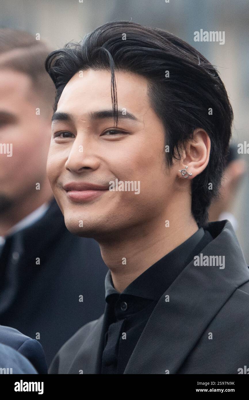 Apo Nattawin Wattanagitiphat attending the Dior Homme Menswear Fall-Winter 2025/2026 show as ...