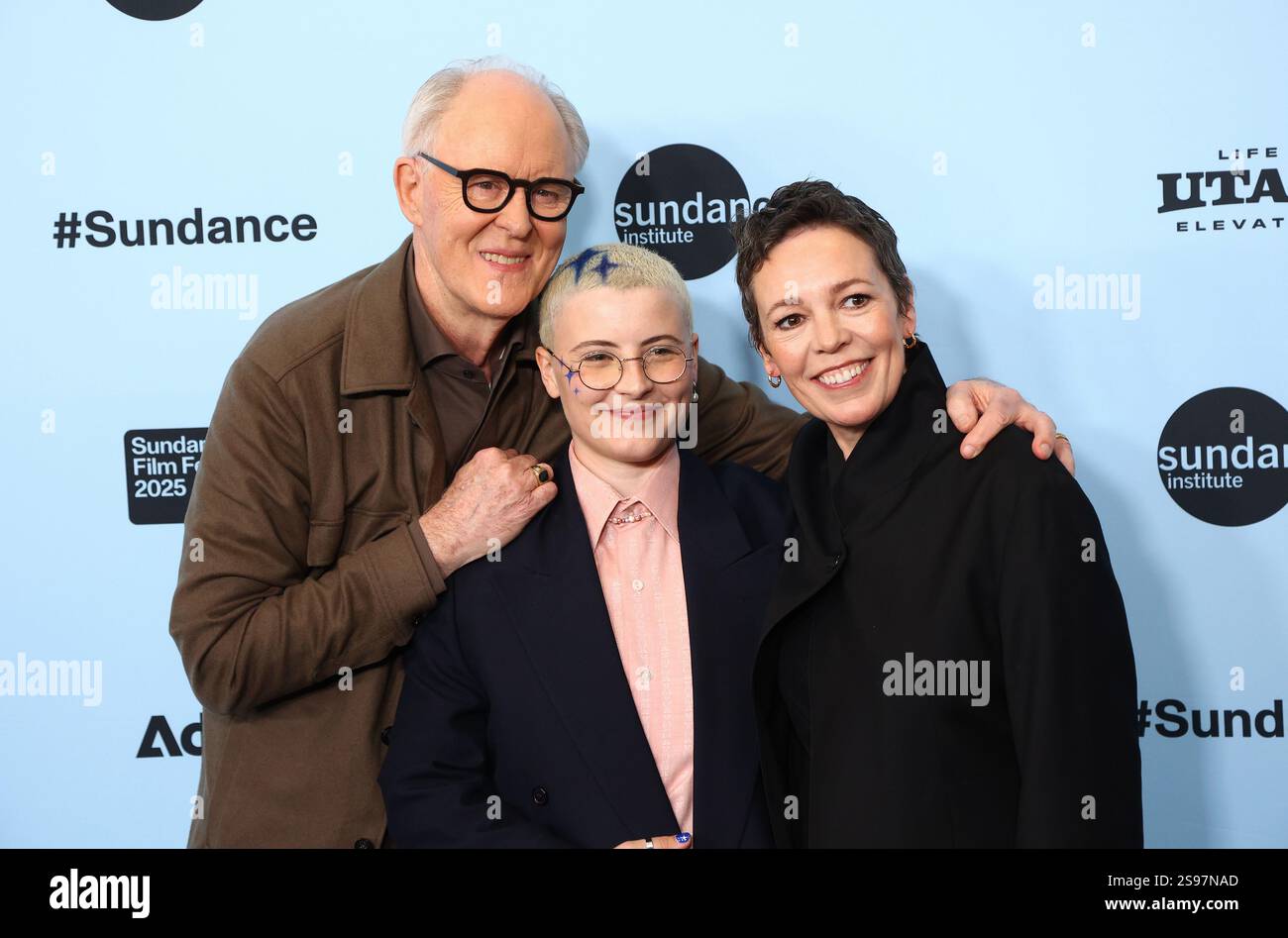 John Lithgow, Aud Mason-Hyde and Olivia Colman arriving to the “Jimpa ...