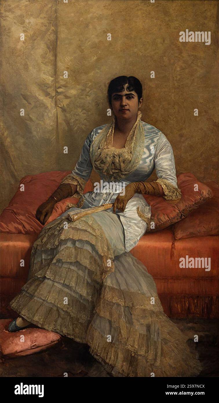 Guillermo Collazo - Retrato de Emelina Collazo Tejada, 1886 Stock Photo ...