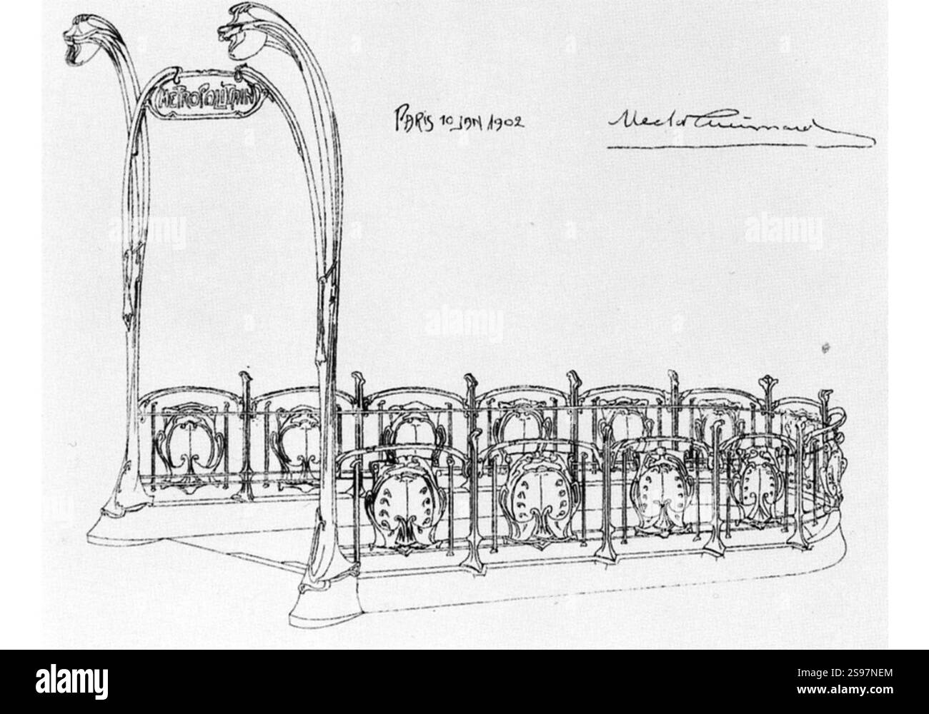 Guimard - Entourage simple Stock Photo - Alamy
