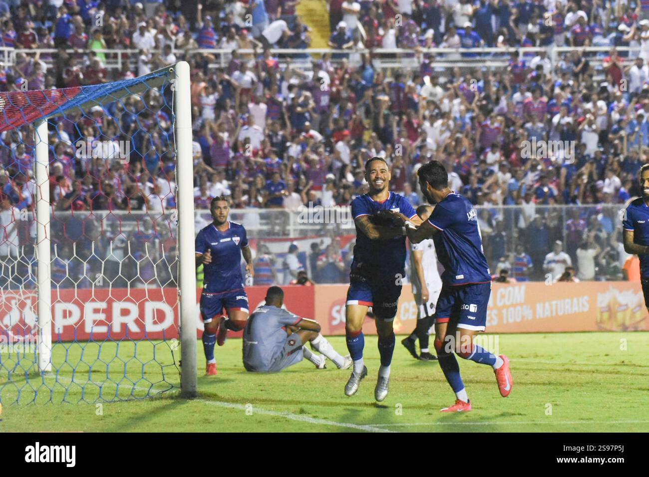 Yago Pikachu of Fortaleza celebrates after scoring a goal During the ...