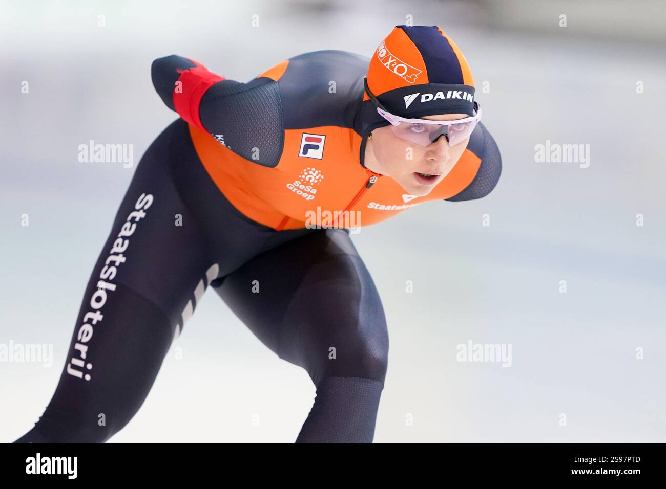 CALGARY, CANADA - JANUARY 24: Joy Beune of Netherlands competing during ...