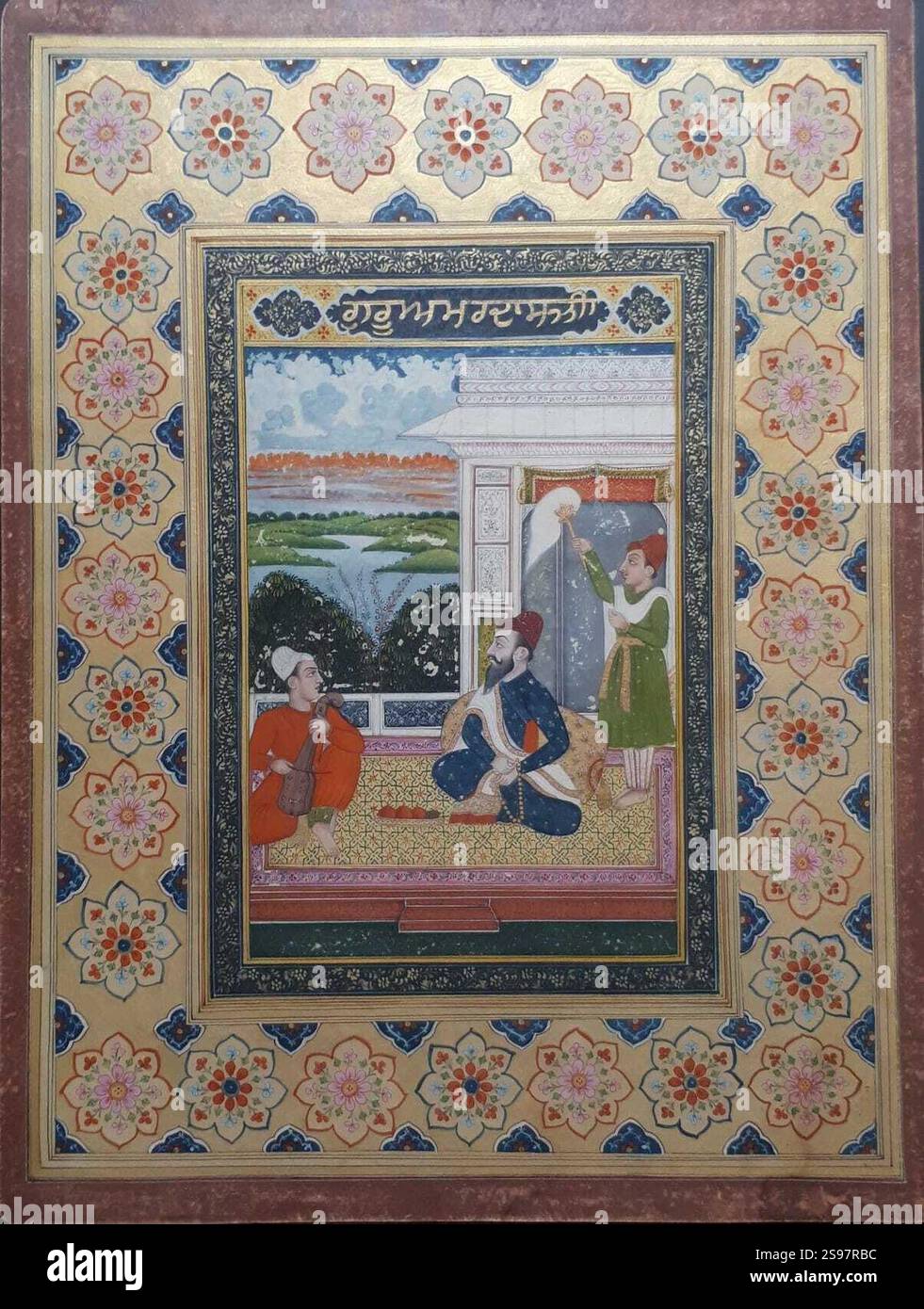 Guru Amar Das (the third Sikh Guru), from a series of painting of the ...