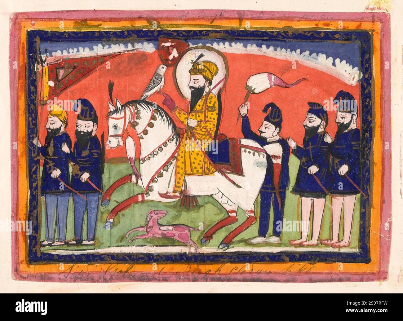 Guru Gobind Singh with pink dog Stock Photo - Alamy