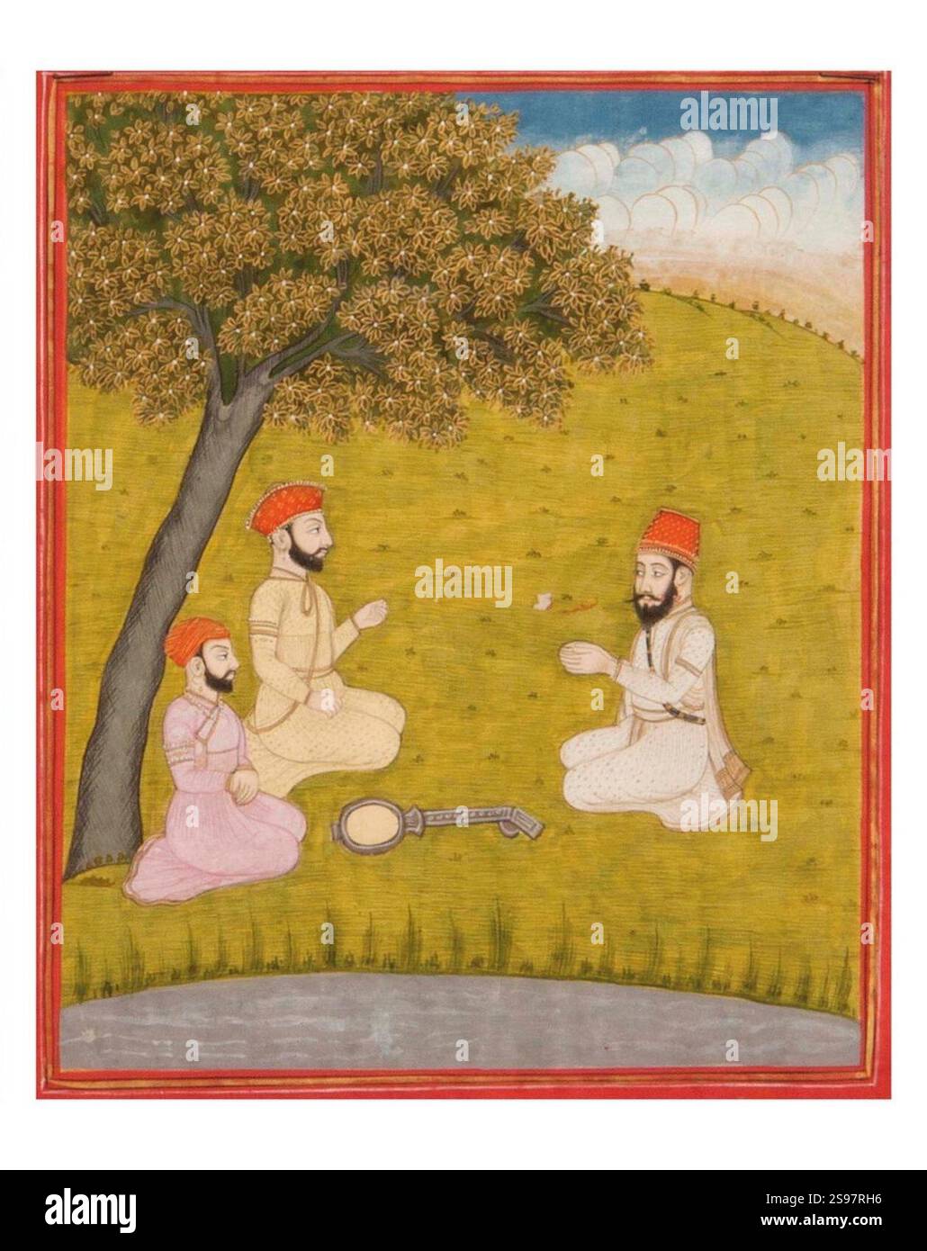 Guru Nanak and Bhai Mardana meeting Bhagat Kabir under a tree ...