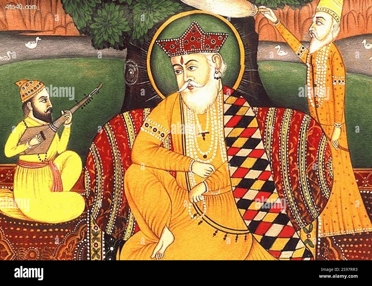 Guru Nanak With Bhai Bala and Bhai Mardana Stock Photo - Alamy