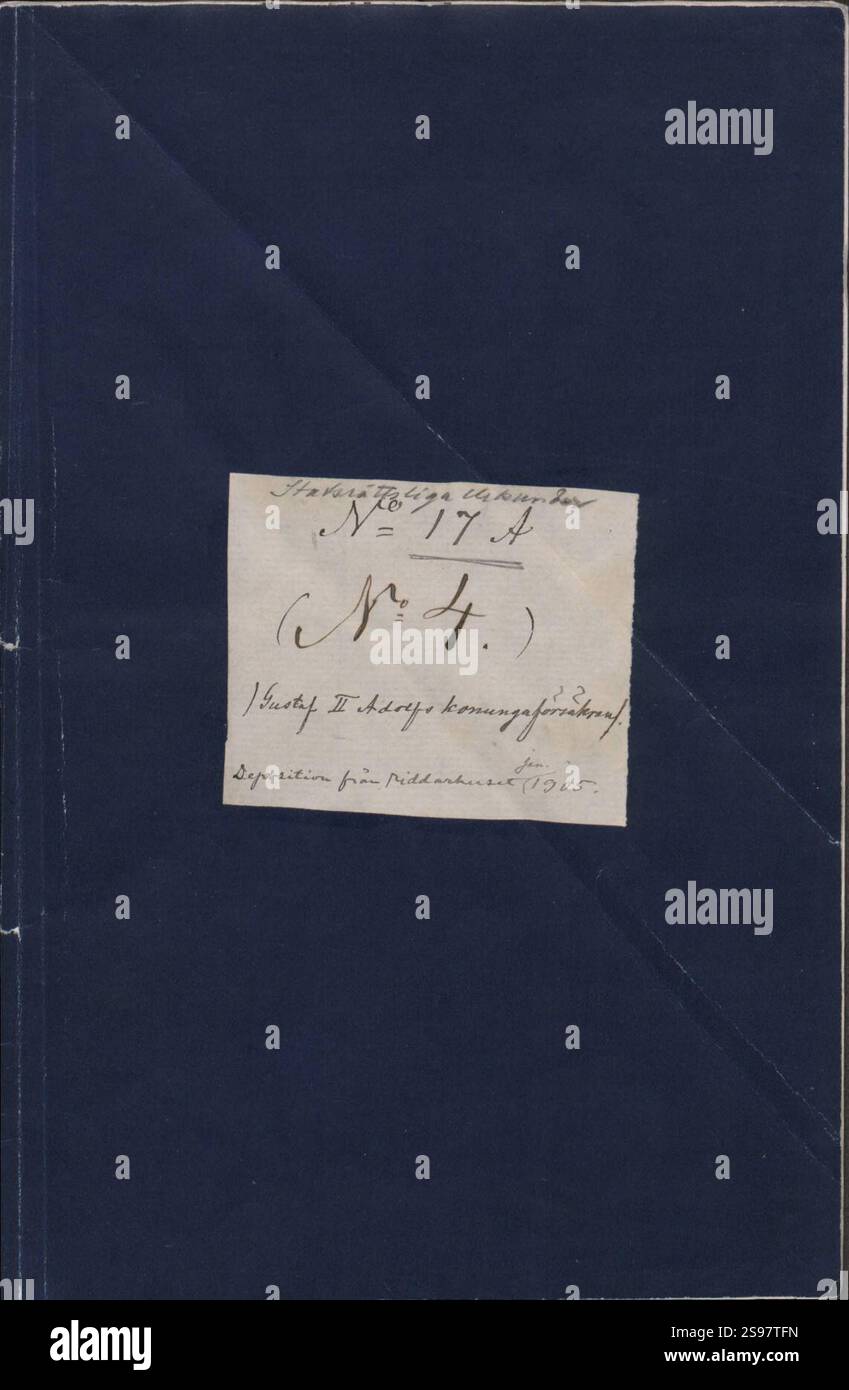 Gustav II Adolfs konungaförsäkran - framsida Stock Photo - Alamy