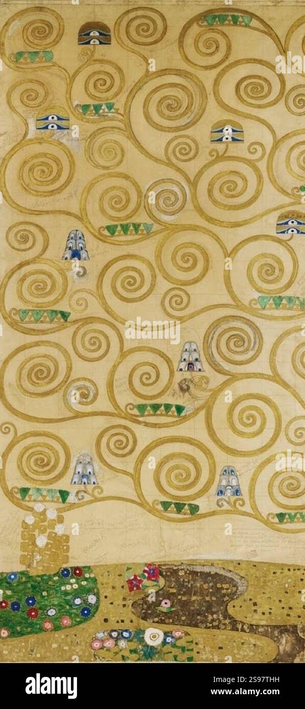 Gustav Klimt - Nine Working Drawings for the Execution of a Frieze for ...