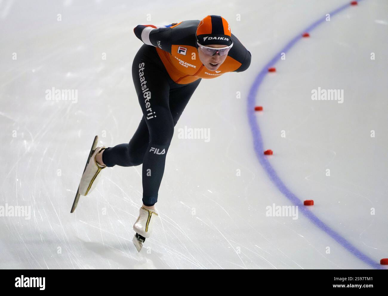 Netherlands' Merel Conijn races in the women's 5000-metre event at the ...