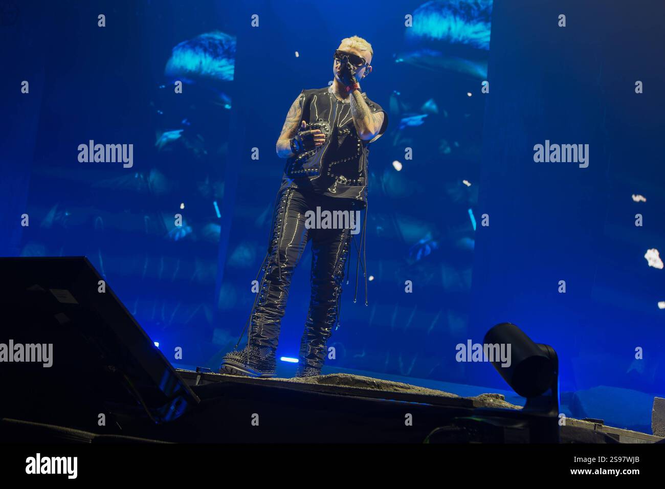 Italian singer Music Concert - Lazza Jacopo Lazzarini show during Lazza ...