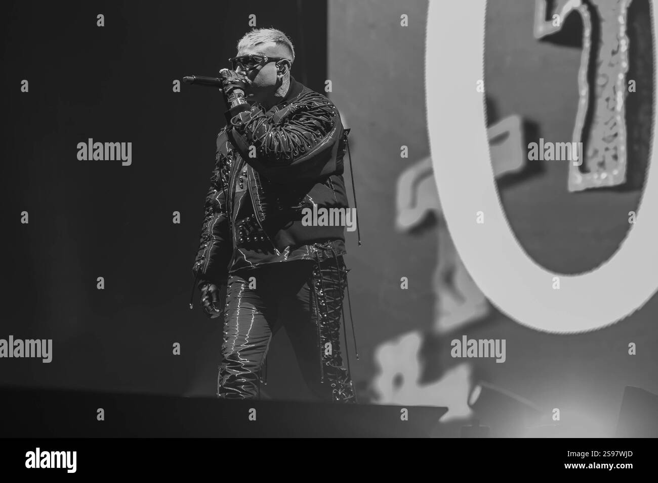 Italian singer Music Concert - Lazza Jacopo Lazzarini show during Lazza ...