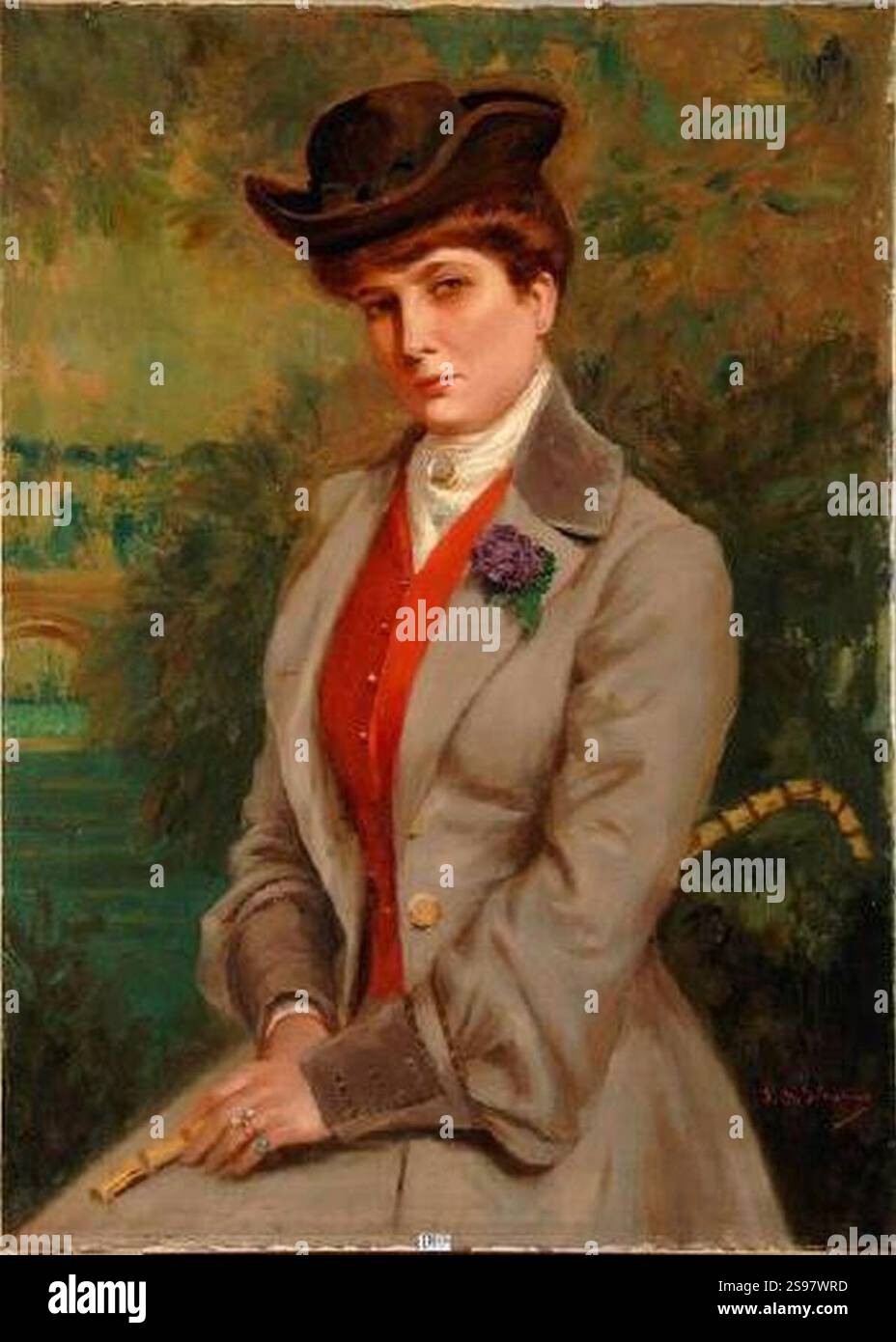 Gustave Max Stevens - Portrait de Marguerite Van De Wiele, écrivain ...