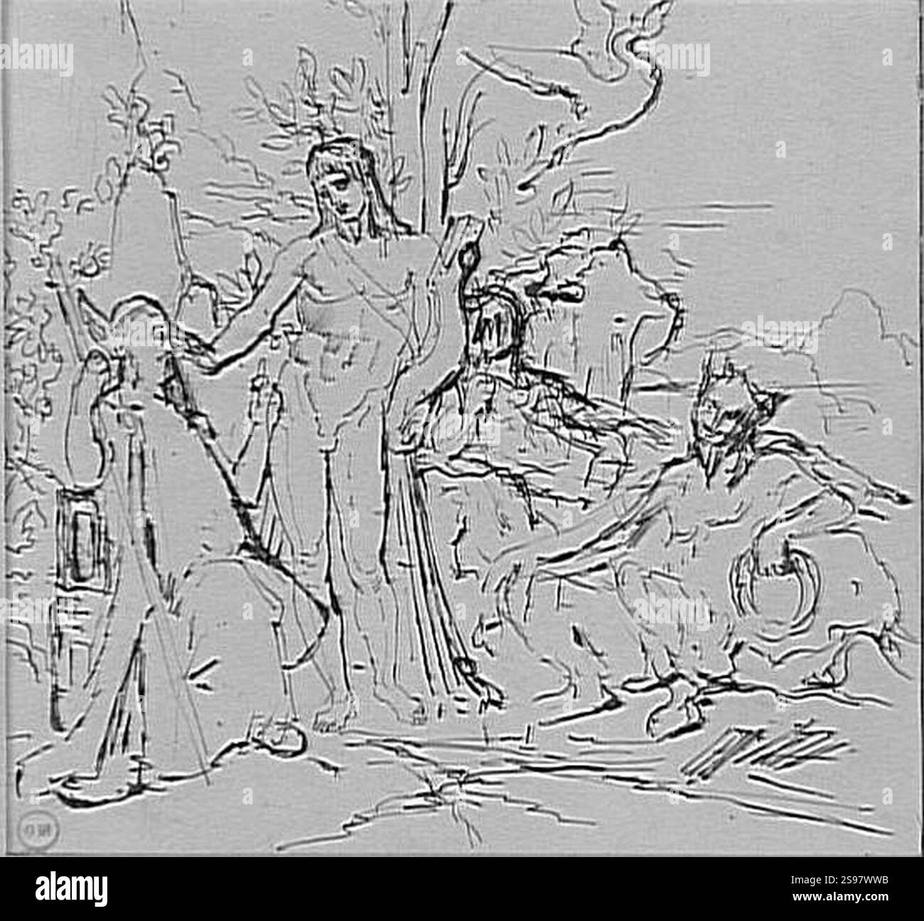 Gustave Moreau-Apollon et Midas-Des. 712 Stock Photo - Alamy