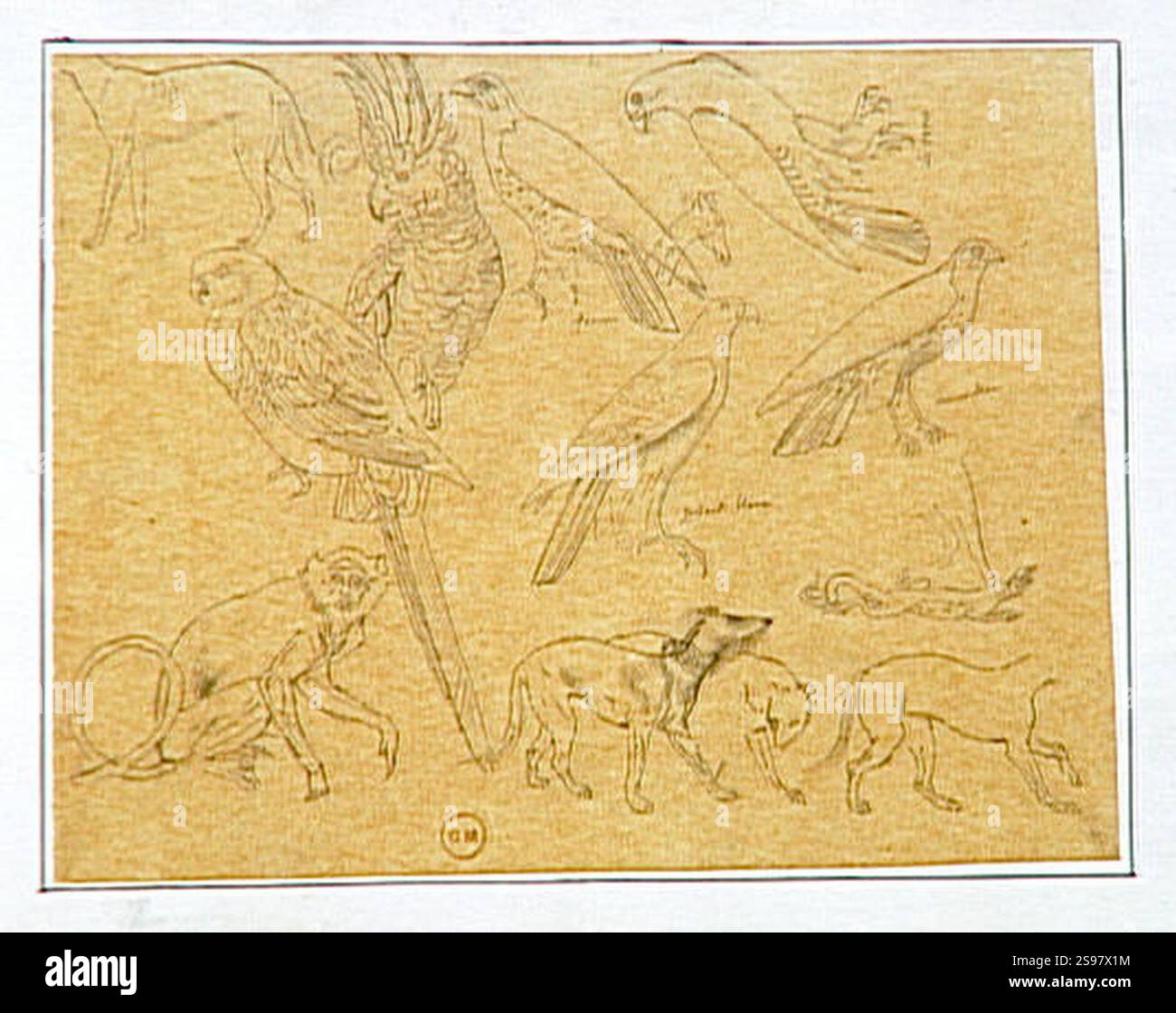 Gustave Moreau-Carnet d etudes orientales-Des. 12807-42 Stock Photo - Alamy