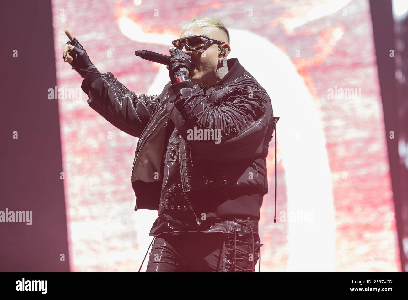 Jacopo Lazzarini show during the Italian singer Music Concert Lazza on ...