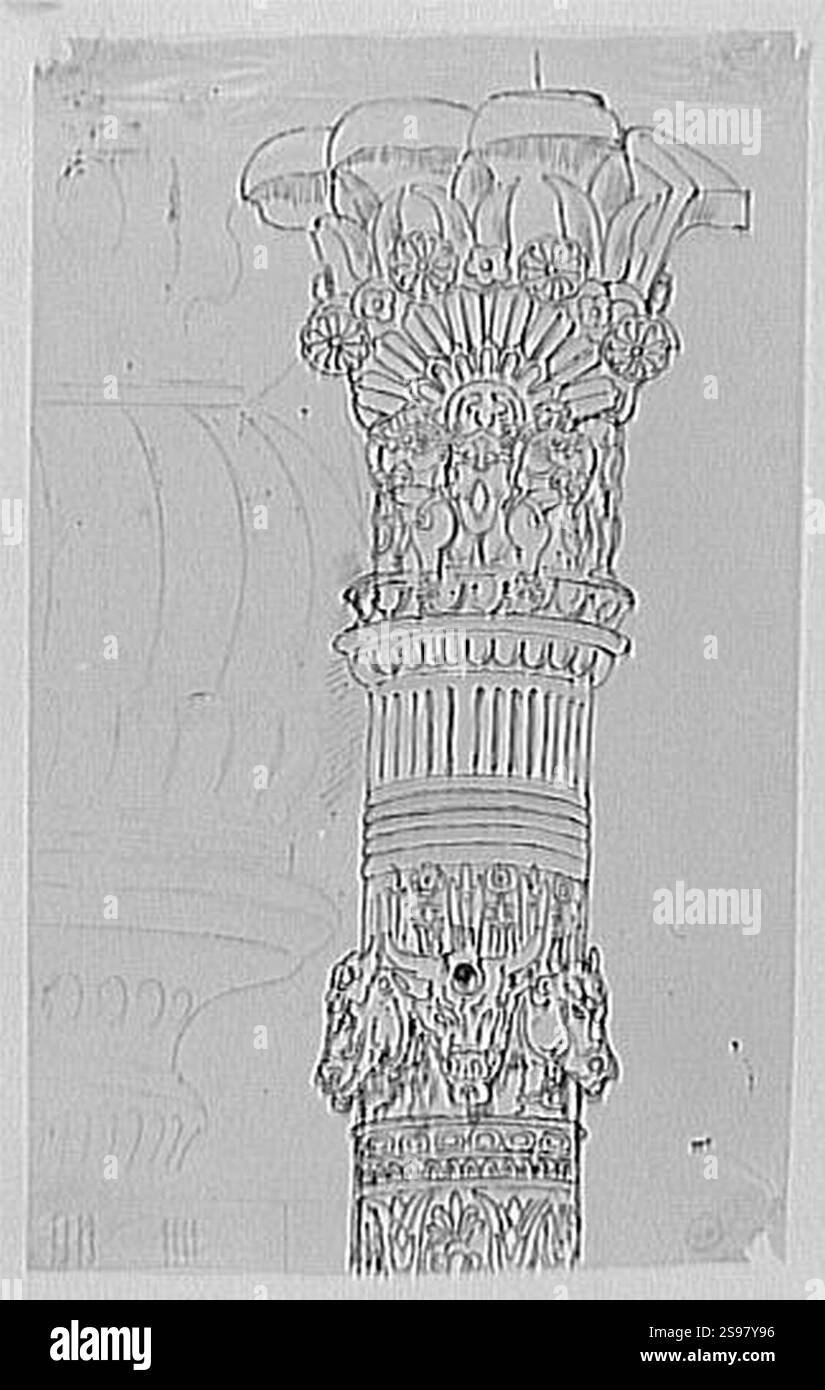 Gustave Moreau-Etude d une colonne pour Jupiter et Semele-Des. 5826 ...