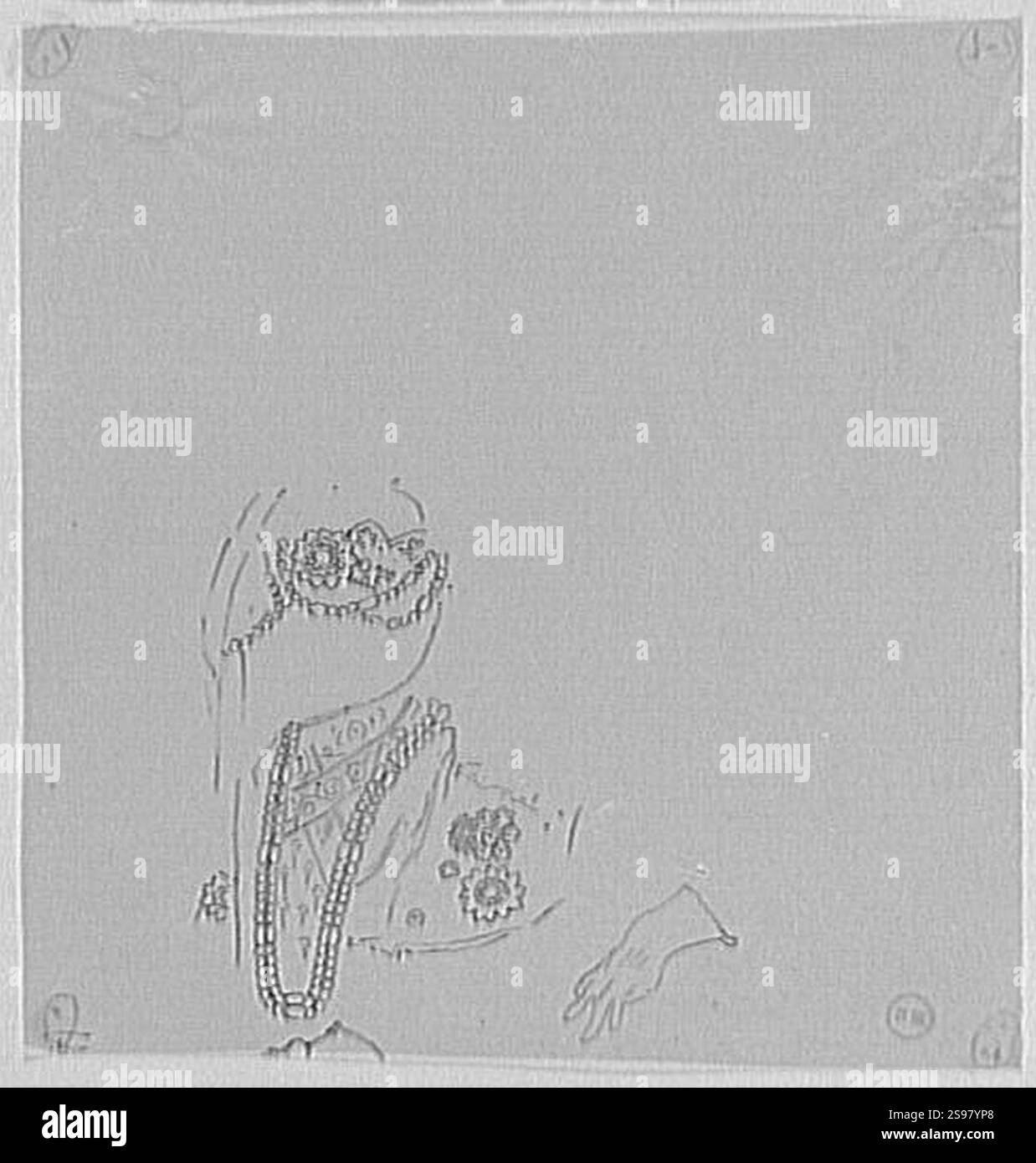 Gustave Moreau-Etude de corps assis et d une main droite gantee-Des ...