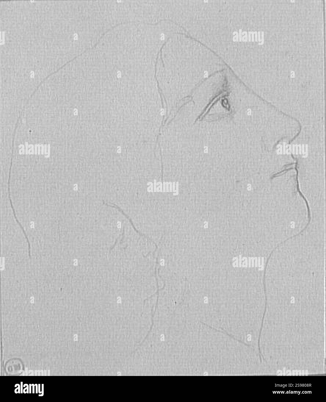 Gustave Moreau-Etude de la tete du sphinx pour Oedipe et le Sphinx-Des ...