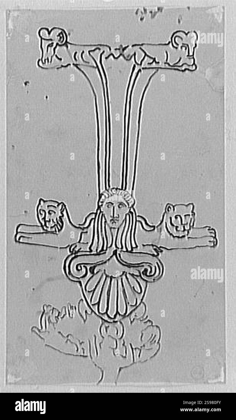 Gustave Moreau-Etude de pendeloque antique-Des. 9345 Stock Photo - Alamy