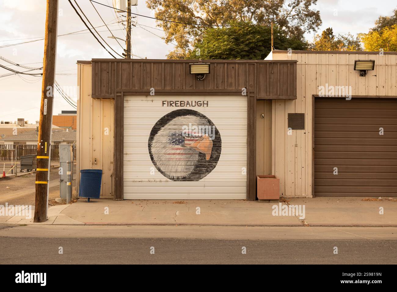 Firebaugh, California, USA - October 28, 2024: The setting sun shines ...