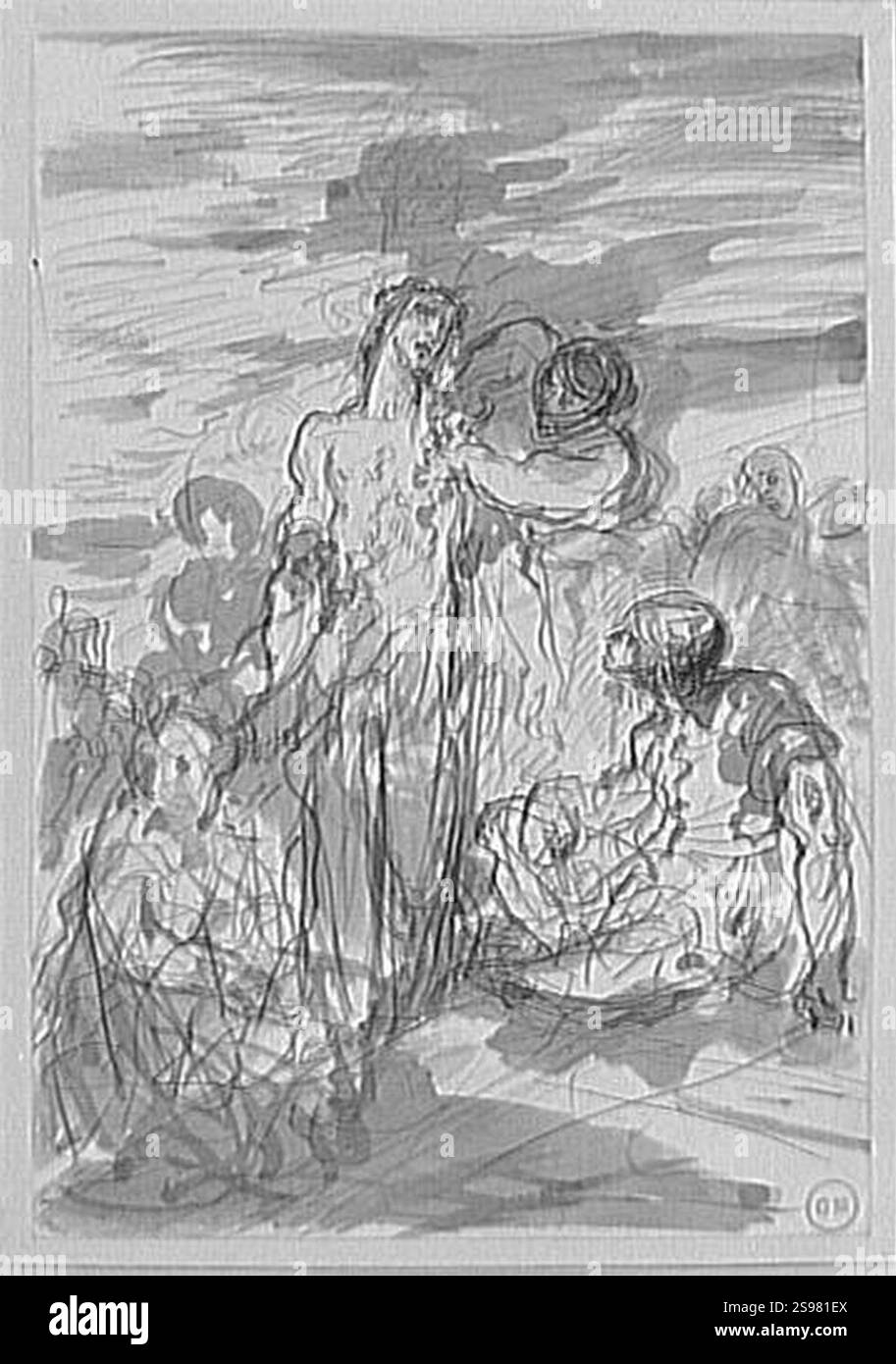 Gustave Moreau-Etude pour la Sulamite-Des. 5844 Stock Photo - Alamy