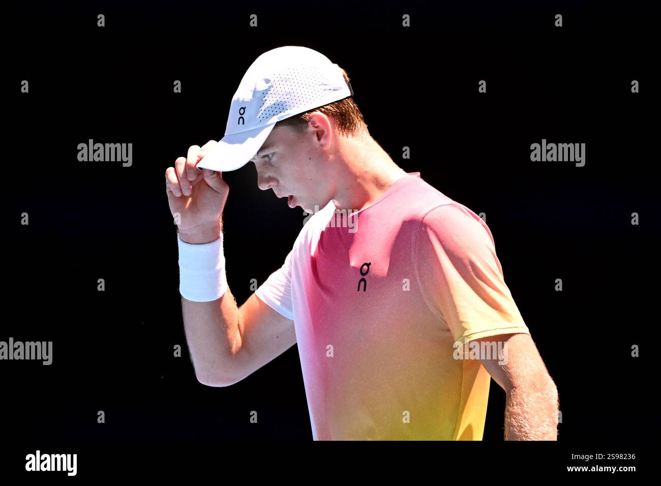 Henry Bernet of Switzerland during his Junior Boys Singles final ...