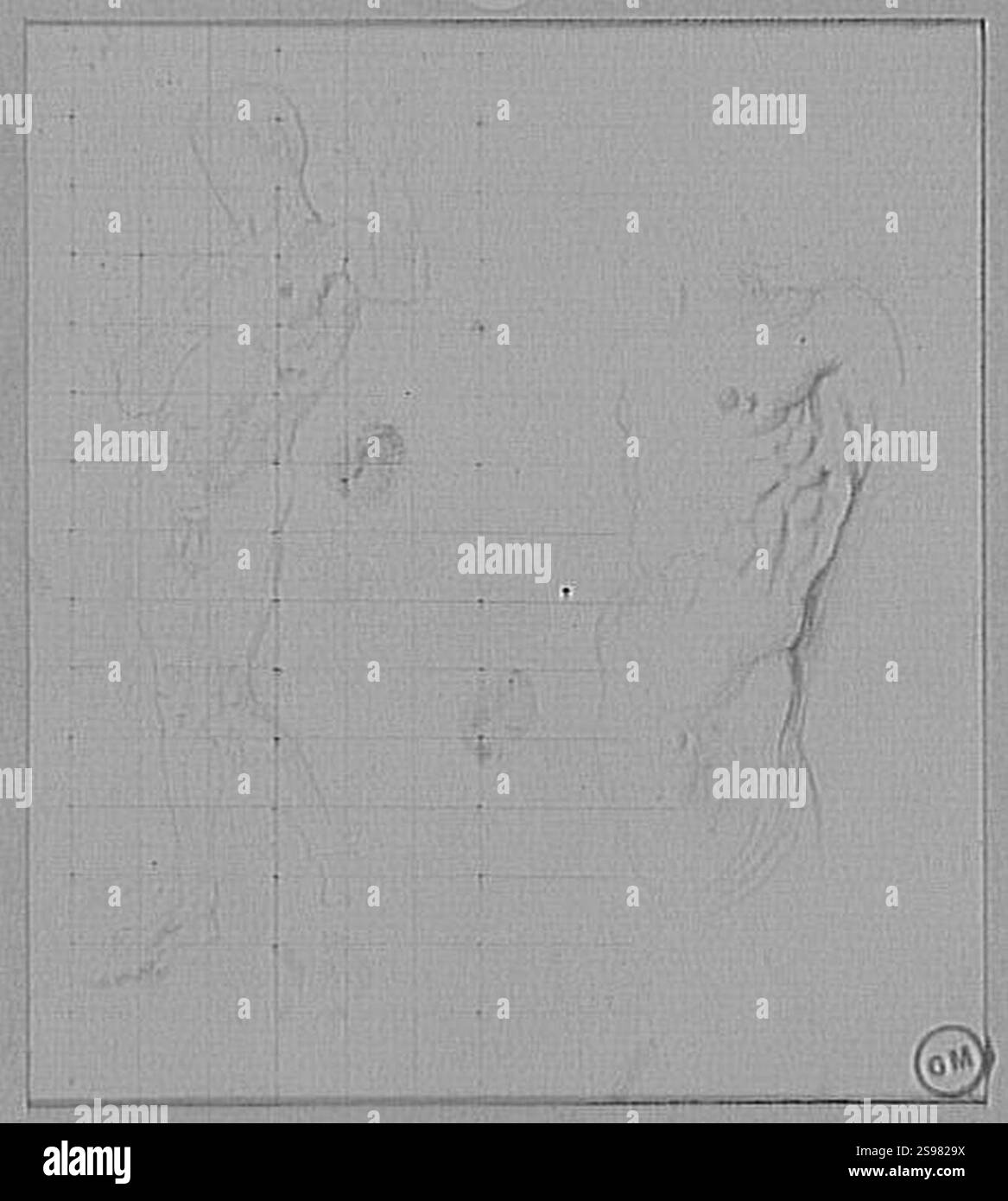 Gustave Moreau-Etudes pour Oedipe et le Sphinx-Des. 2496 Stock Photo ...