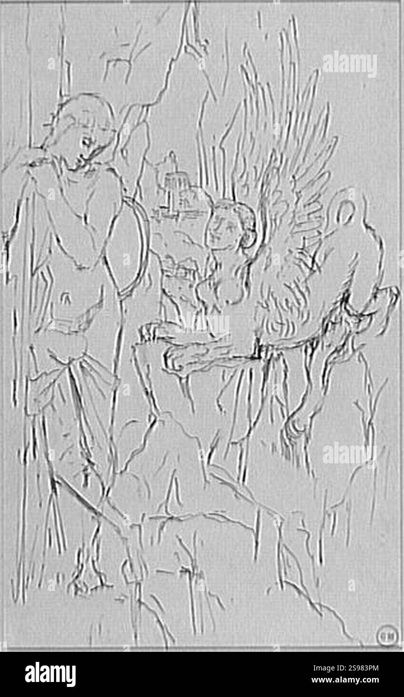 Gustave Moreau-Oedipe et le sphinx-Des. 786 Stock Photo - Alamy