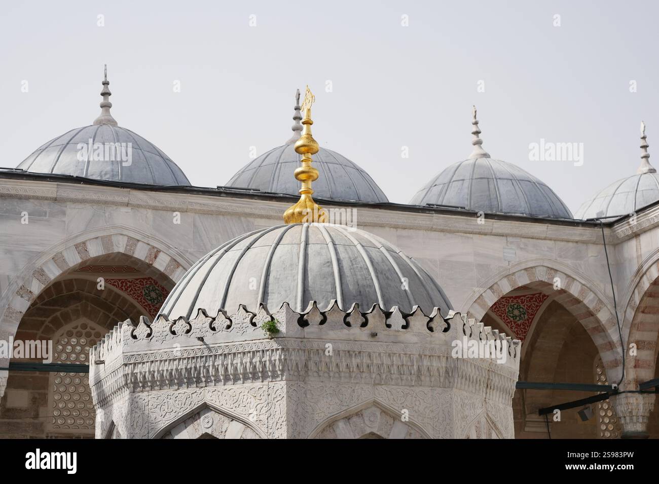 Intricate Dome Architectural Features of Historical Mosque Stock Photo ...