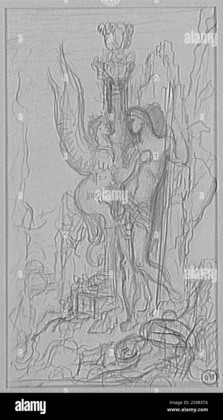 Gustave Moreau-Oedipe et le sphinx-Des. 2509 Stock Photo - Alamy