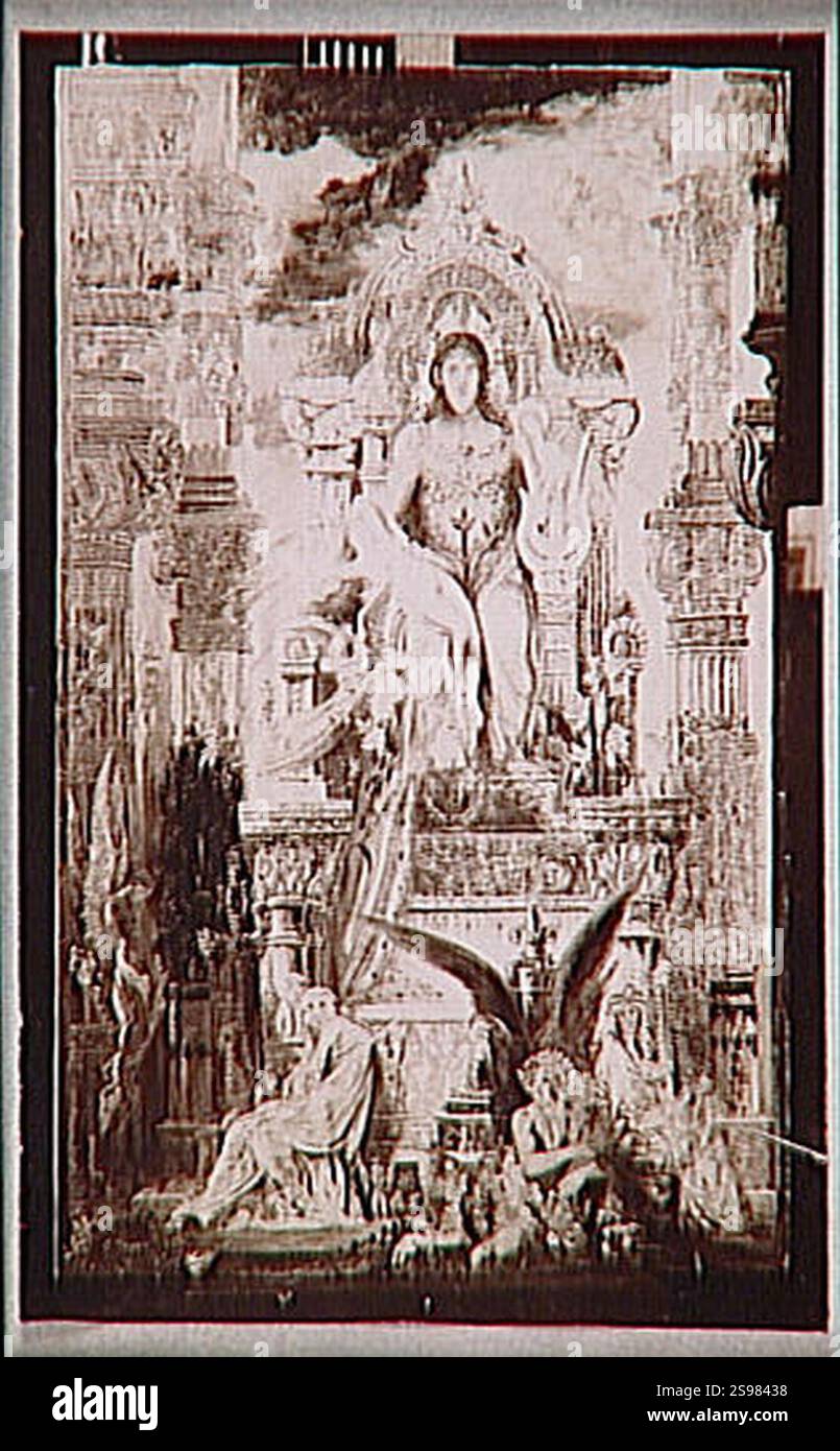 Gustave Moreau-Photographie de Jupiter et Semele en cours d execution ...