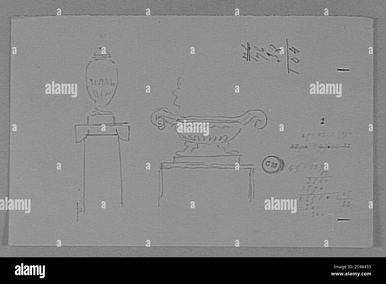 Gustave Moreau-Projet de tombeau-Des. 12817 Stock Photo - Alamy