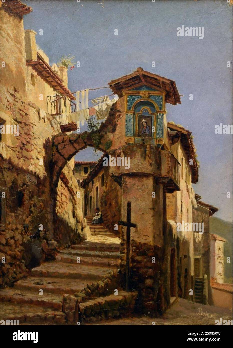 Gustavus Adolphus Behne - Sicilian Street Shrine Stock Photo - Alamy