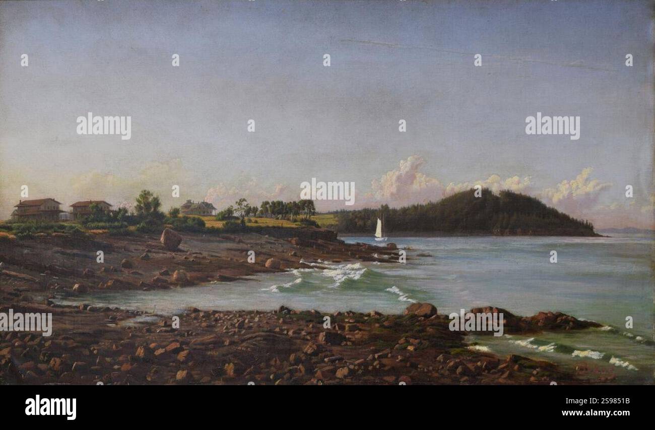Gustavus Adolphus Behne - Lake Chieming, Bavaria Stock Photo - Alamy