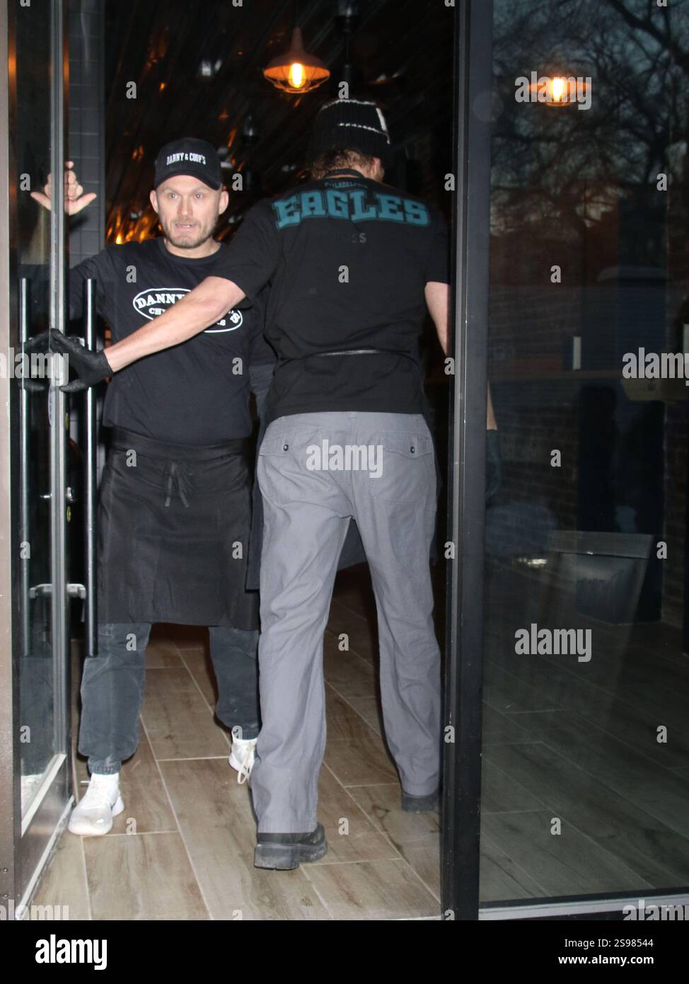 NEW YORK, NY- JANUARY 24: The opening of Danny & Coop’s Cheesesteaks in ...