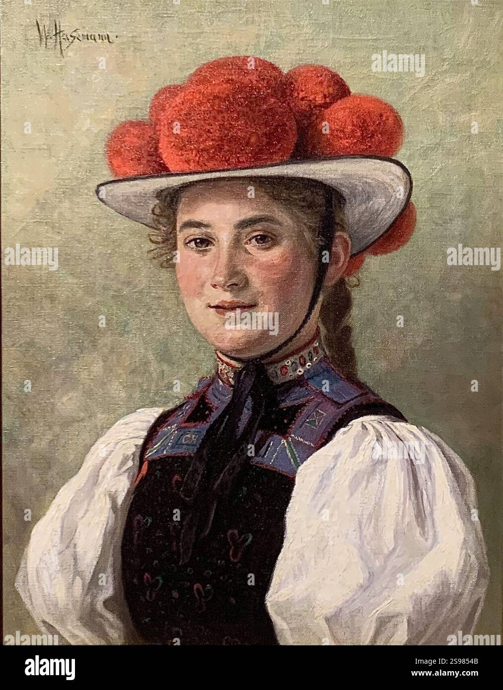 Gutacherin mit Bollenhut - Wilhelm Hasemann Stock Photo - Alamy