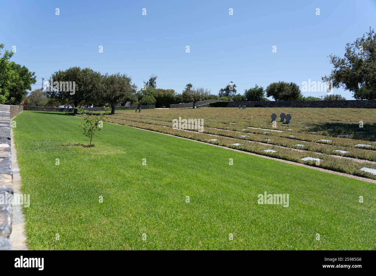 Crete - August 17 2024; Maleme German Military Cemetery graves and ...