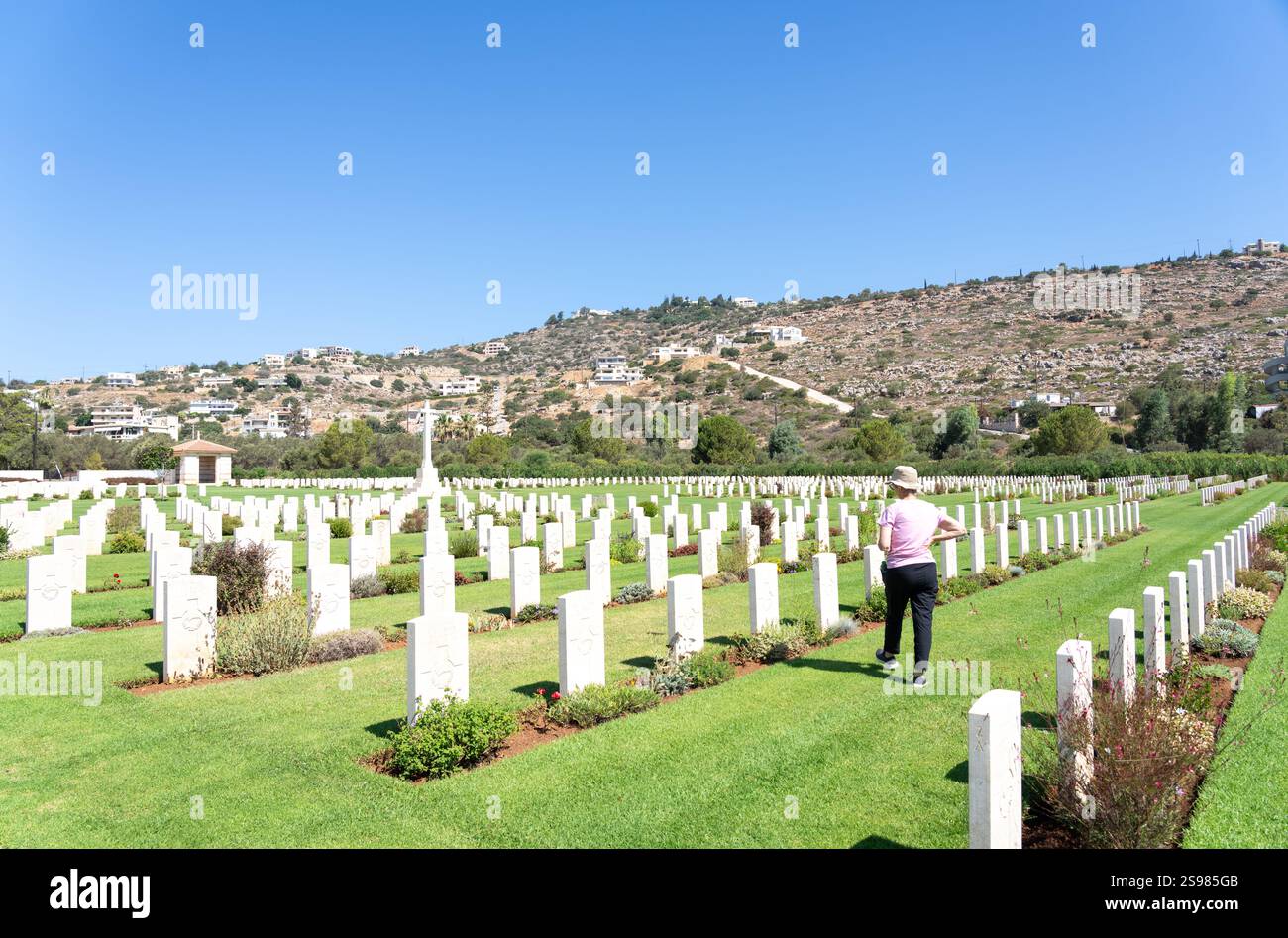 SUDA BAY, CRETE - SEPTEMBER 17, 2024 - Woman looking at and remembering ...
