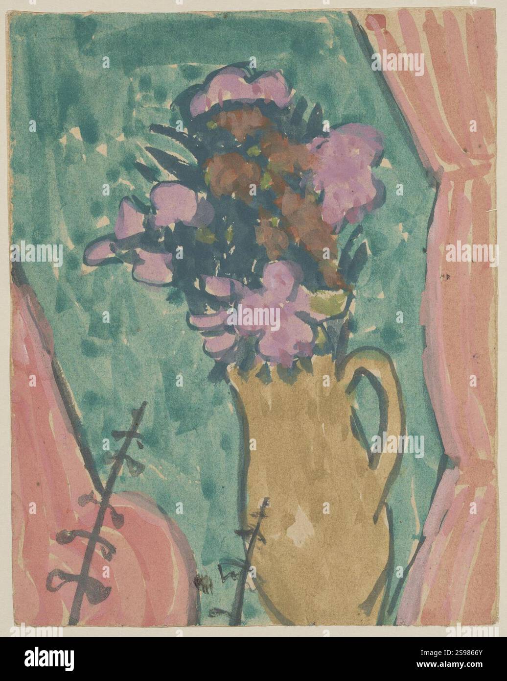 Gwen John - Flowers in a Jug, NMW A 15751 Stock Photo - Alamy