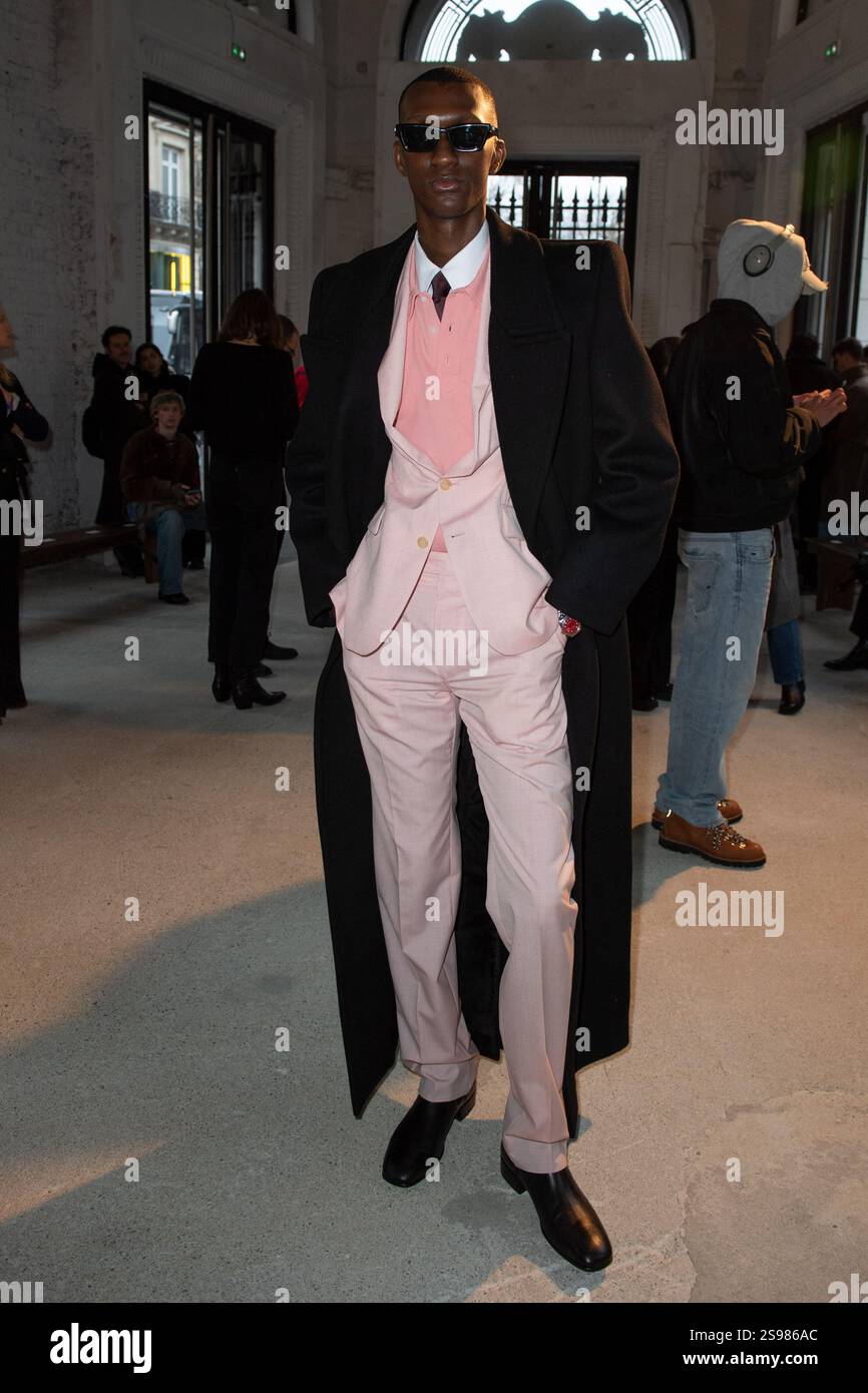 Alioune Fall attending the Fursac Menswear Fall-Winter 2025/2026 show ...
