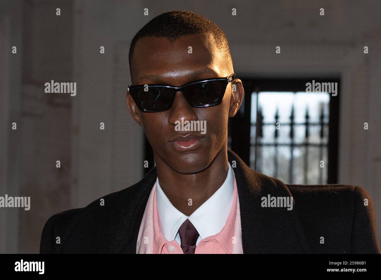Alioune Fall attending the Fursac Menswear Fall-Winter 2025/2026 show ...