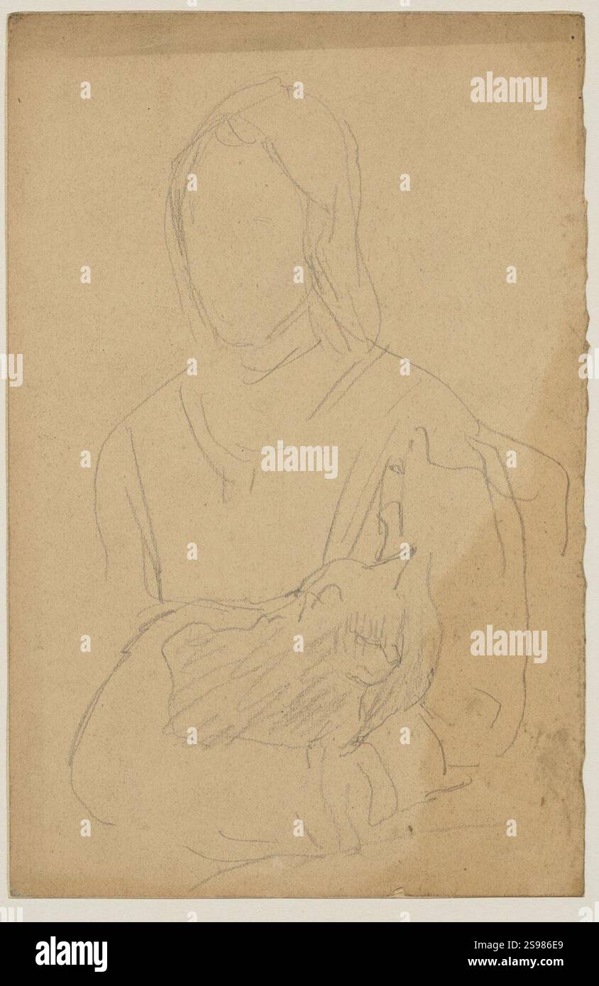 Gwen John - Girl with a cat, NMW A 3597 Stock Photo - Alamy