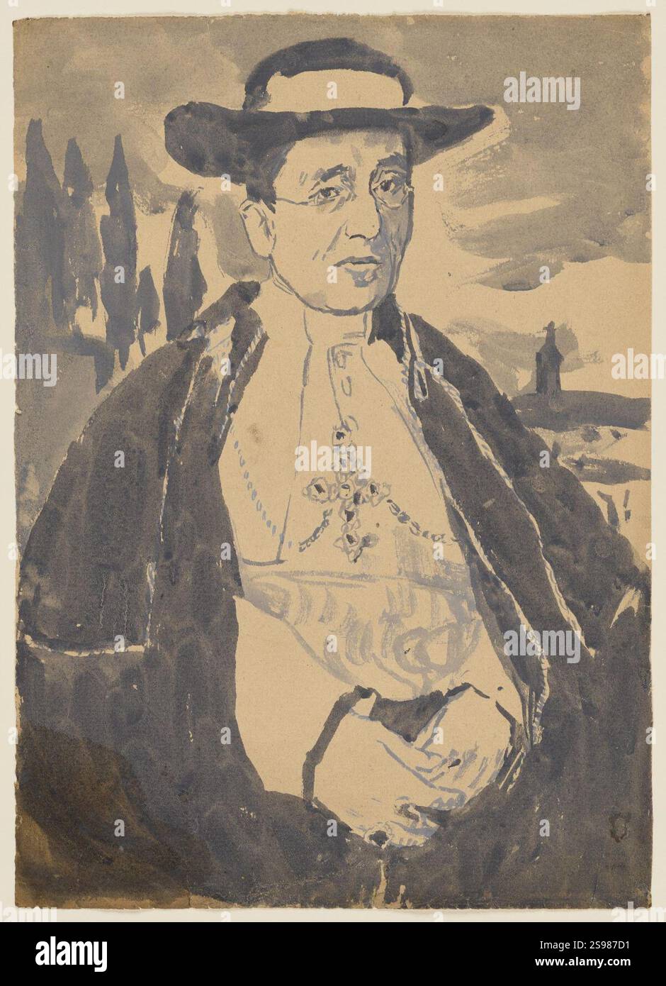 Gwen John - Pope Benedict XV, NMW A 15507 Stock Photo - Alamy
