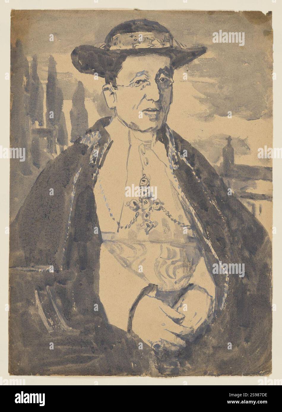 Gwen John - Pope Benedict XV, NMW A 15510 Stock Photo - Alamy