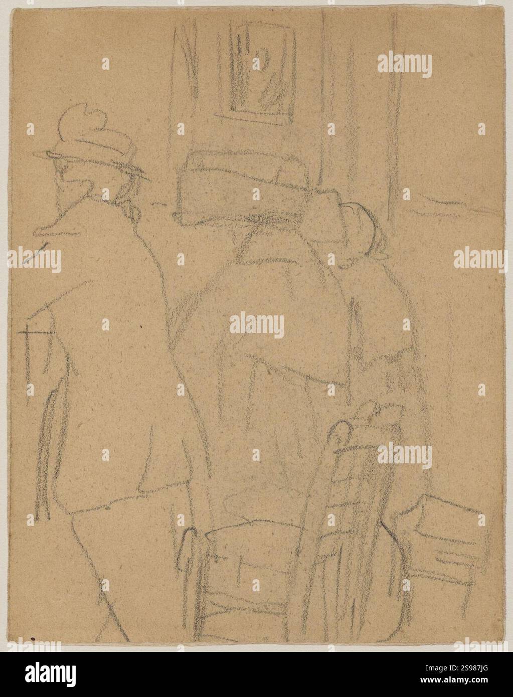 Gwen John - Seated nuns in church, NMW A 15346 Stock Photo - Alamy