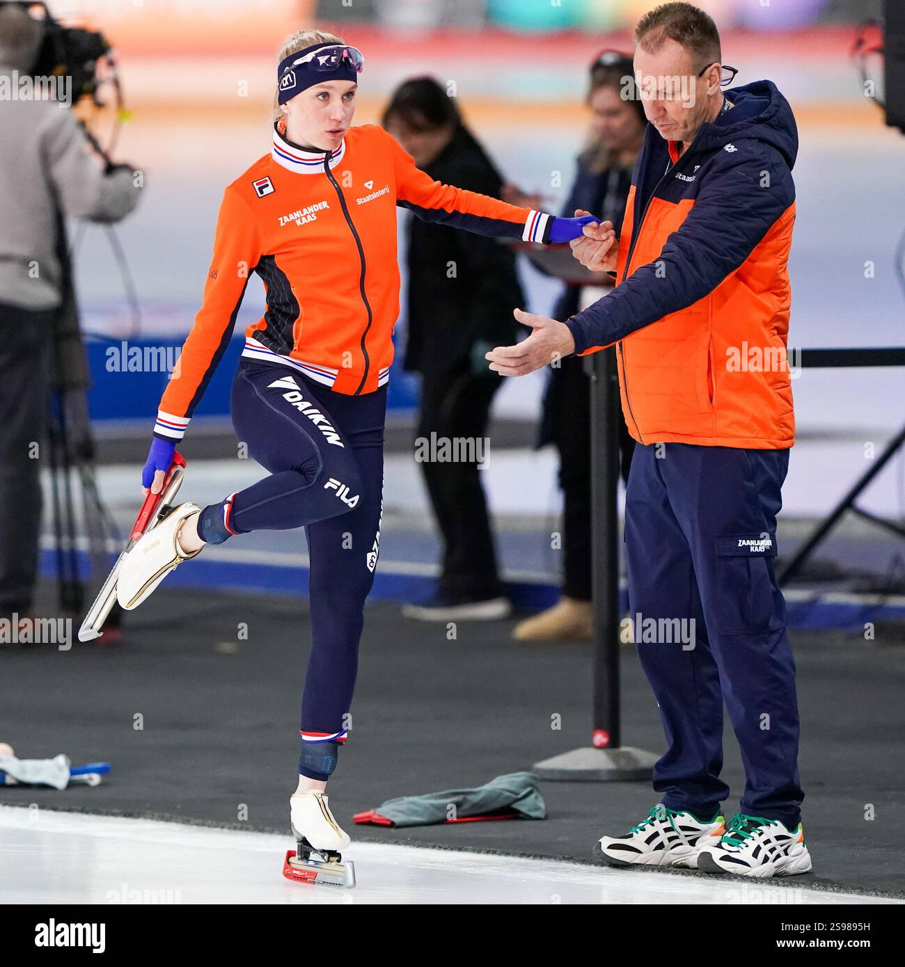 CALGARY, CANADA - JANUARY 24: Merel Conijn of Netherlands, Erik Wink of ...