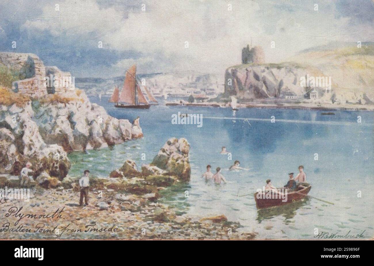 H. B. Wimbush, Plymouth Batten Point from Tinside Stock Photo - Alamy