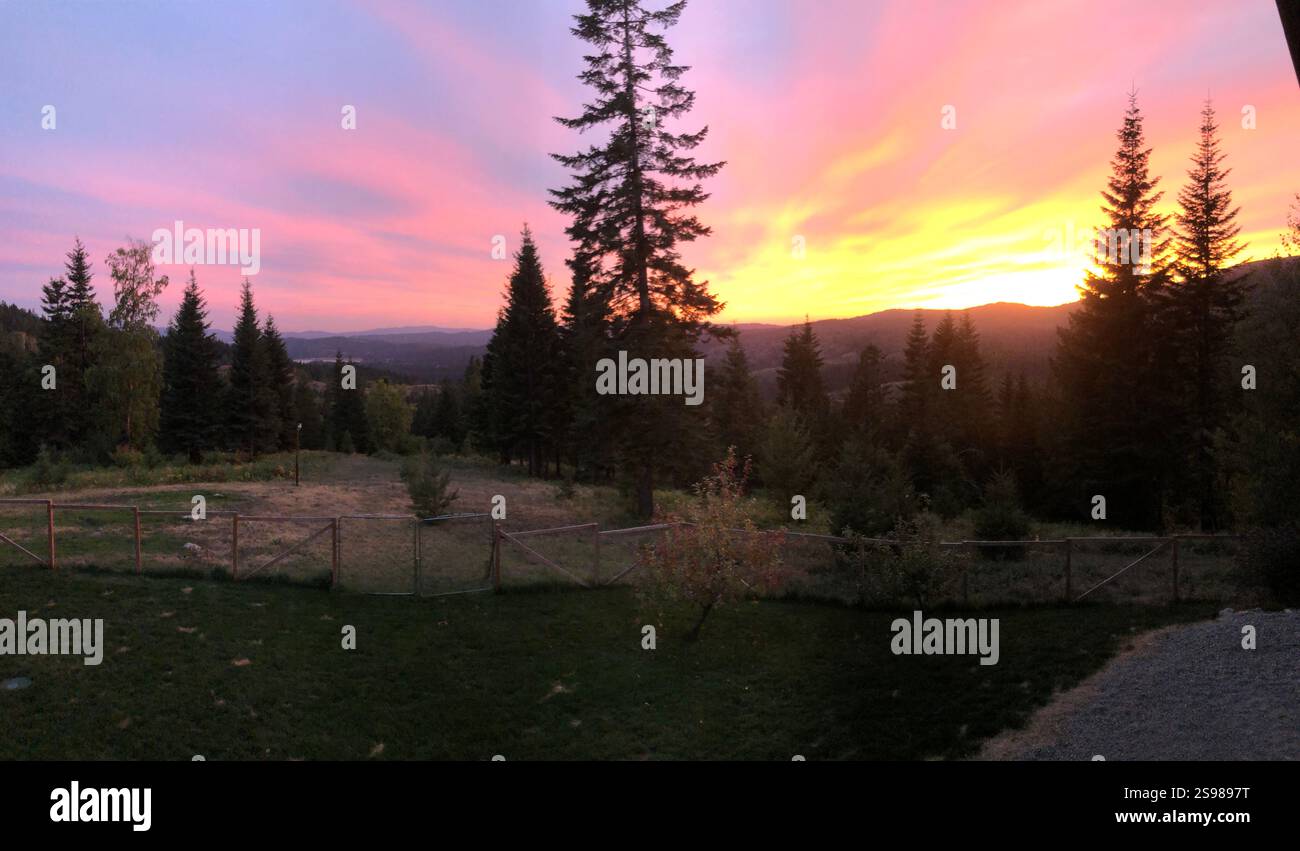 Sunsets in the Pacific Northwest Stock Photo - Alamy